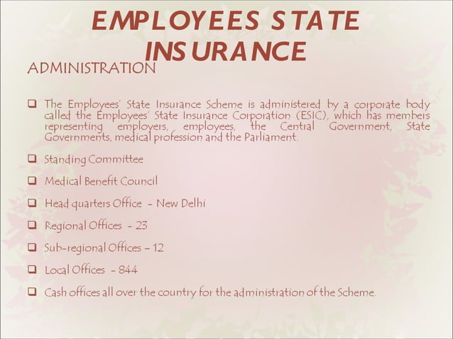 Employee compensation under esi & pf | PPT | Business | Business and ...