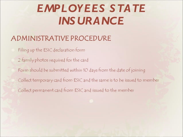 Employee compensation under esi & pf | PPT | Business | Business and ...