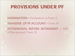 Employee compensation under esi & pf | PPT