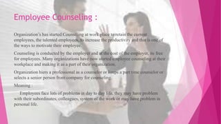 Employee counseling ppt presentation | PPTX