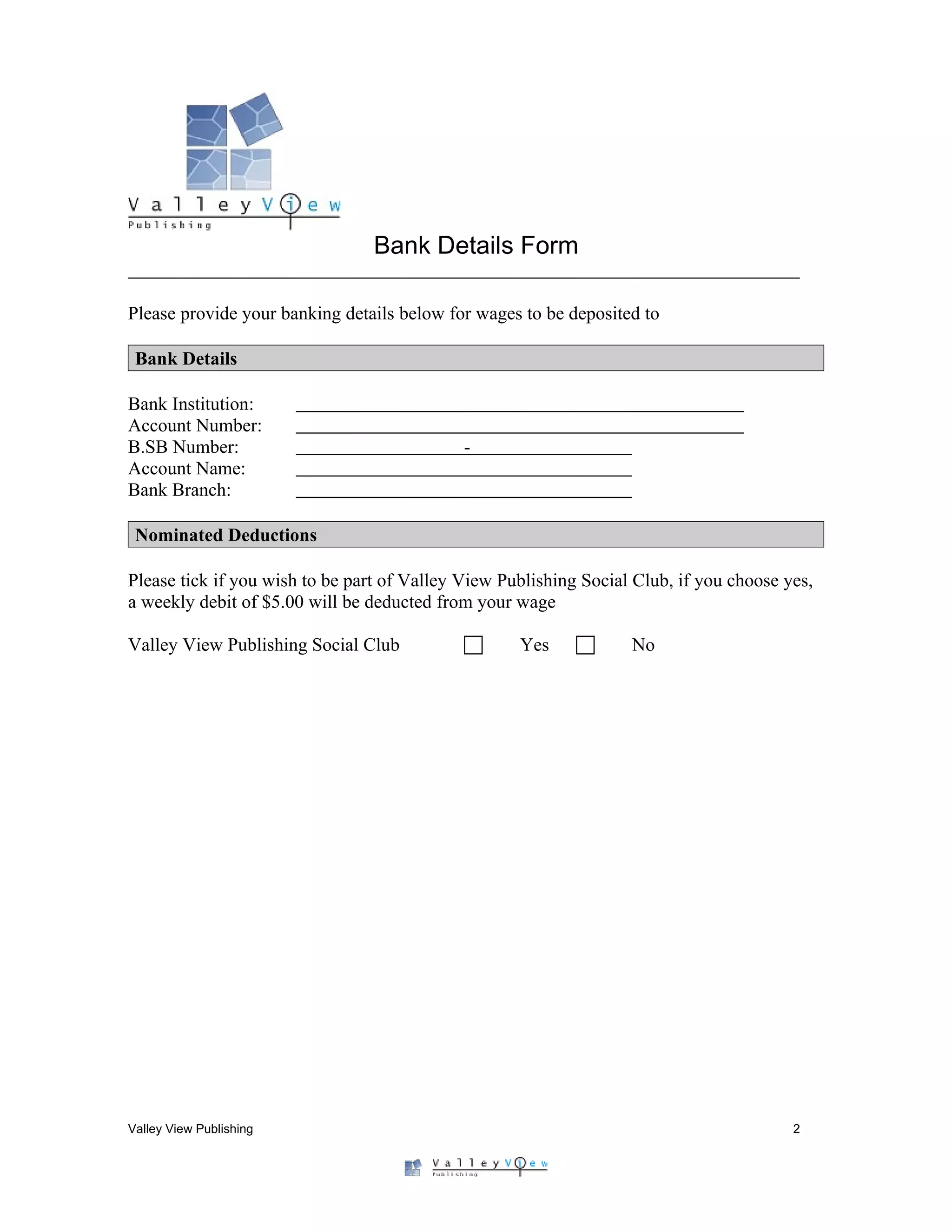 Employee Details Form | DOC