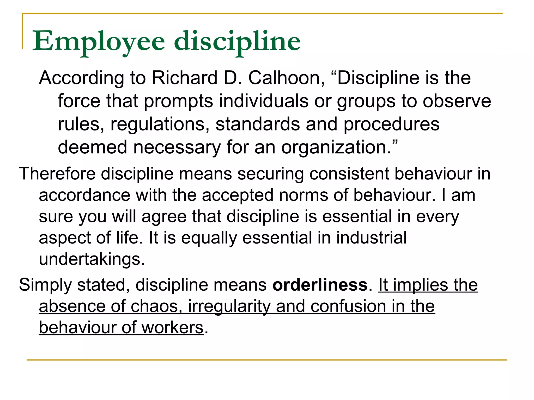 Employee discipline | PPT