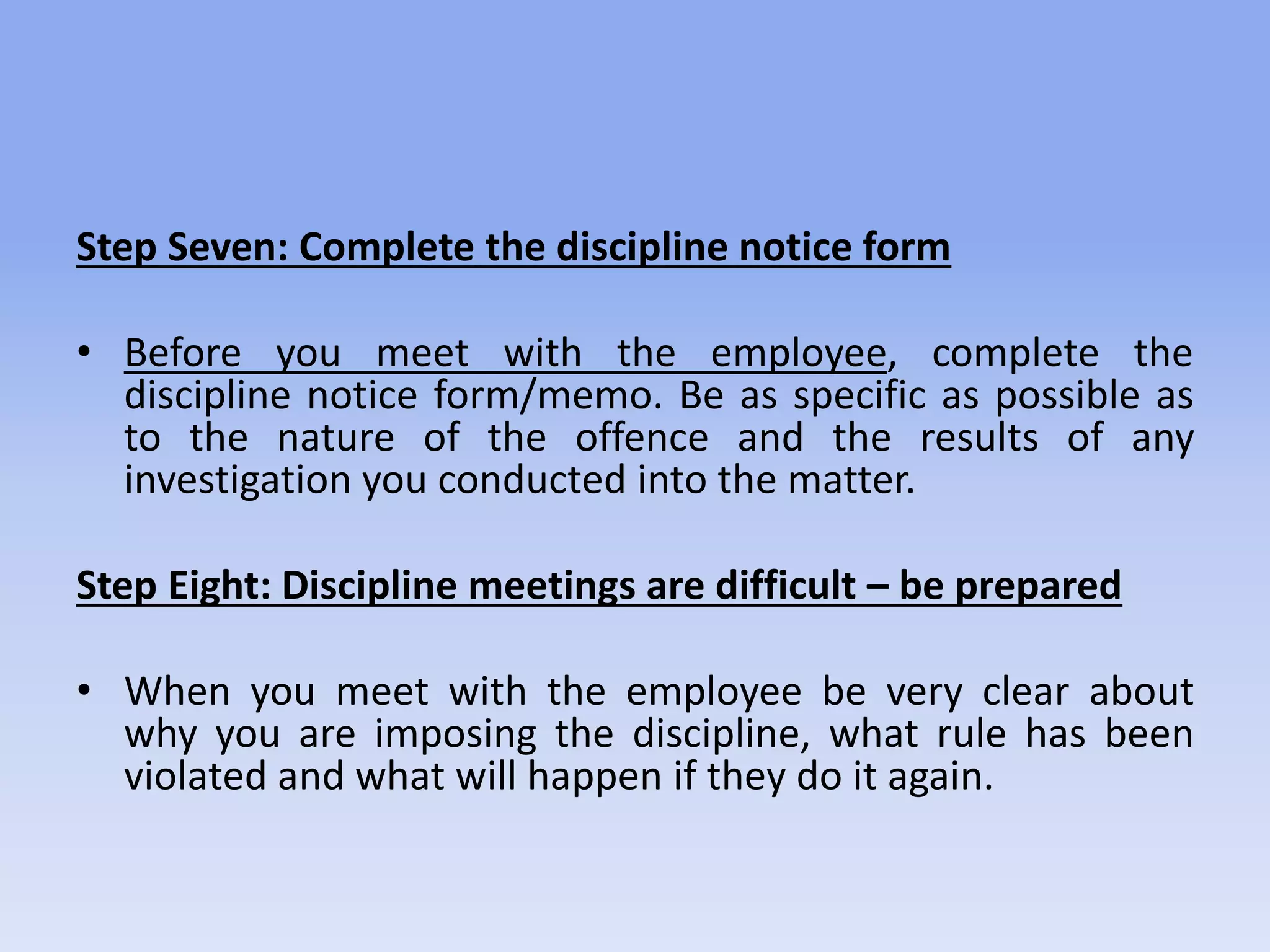 Employee discipline | PPTX
