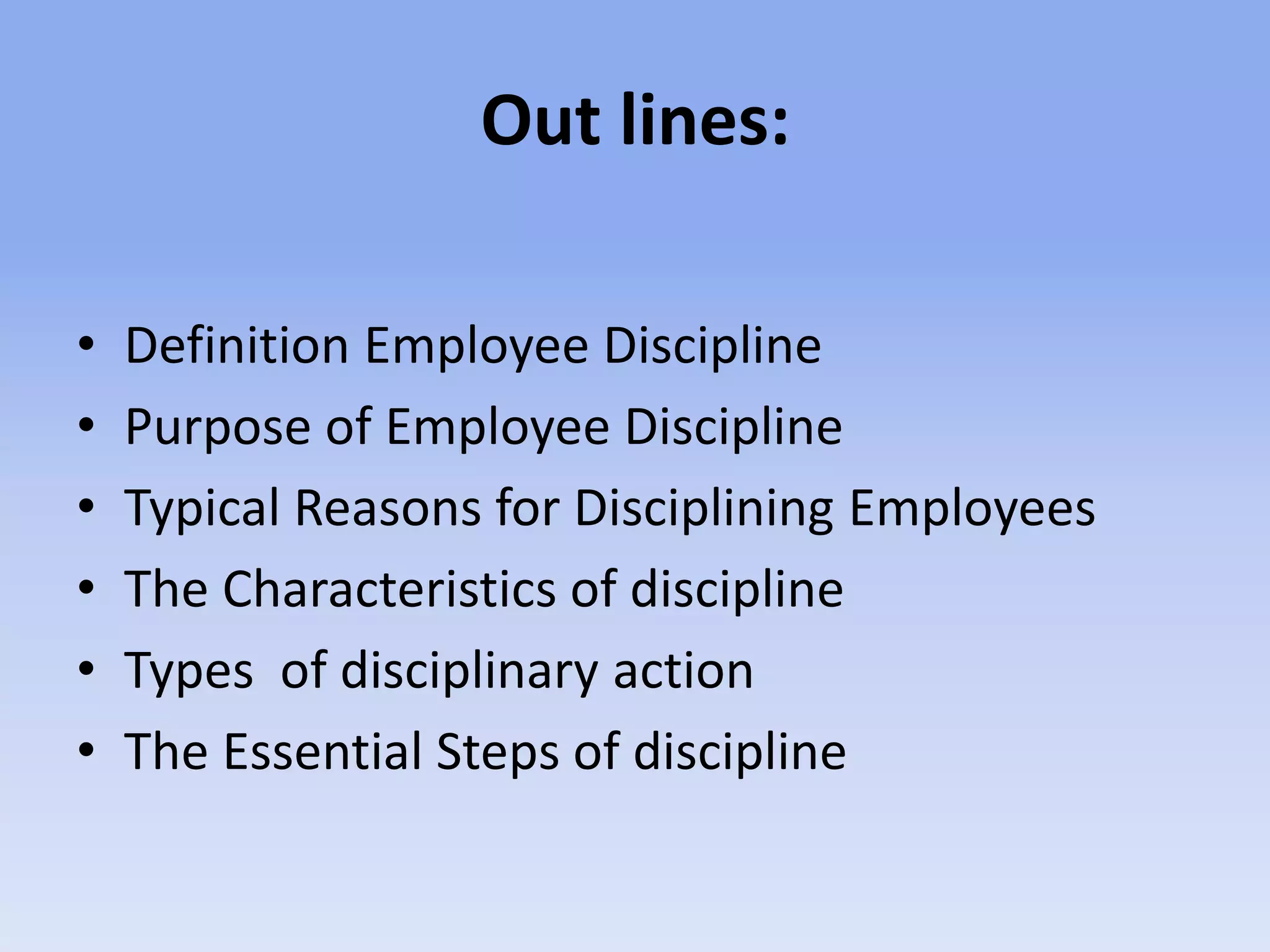 Employee discipline | PPTX
