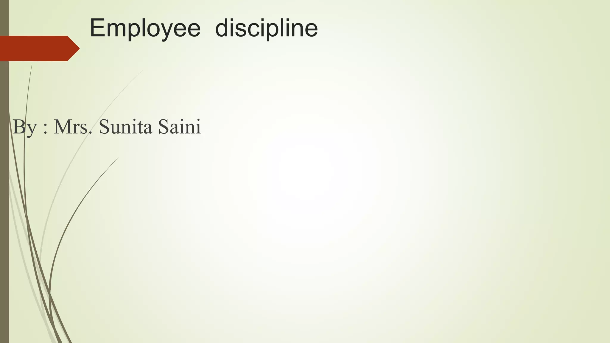Employee discipline | PPTX