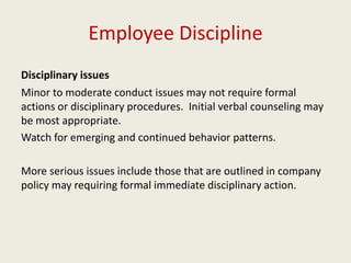 Employee discipline and termination | PPTX