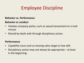 Employee discipline and termination | PPTX