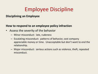 Employee discipline and termination | PPTX