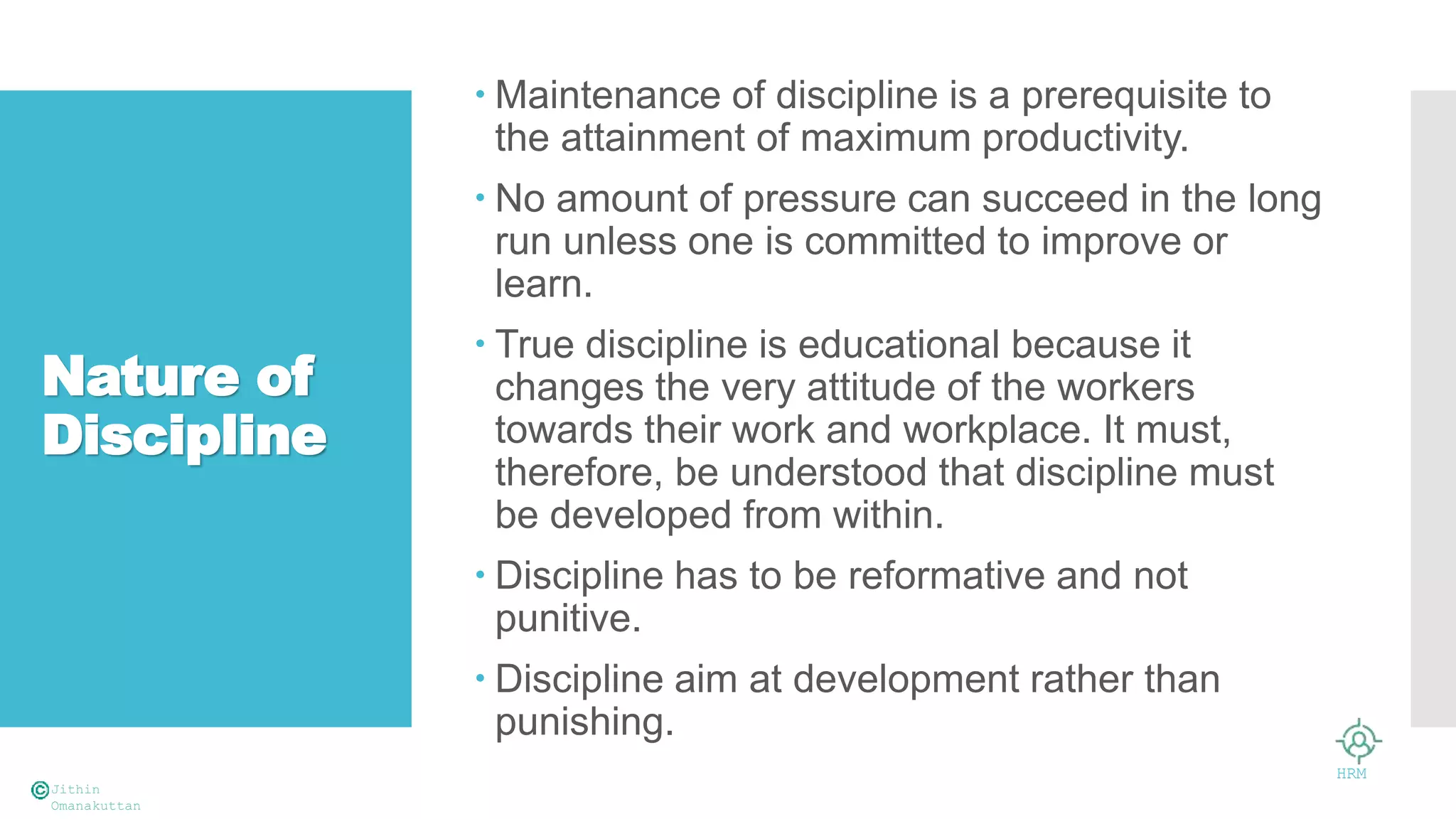 EMPLOYEE DISCIPLINE | PPTX