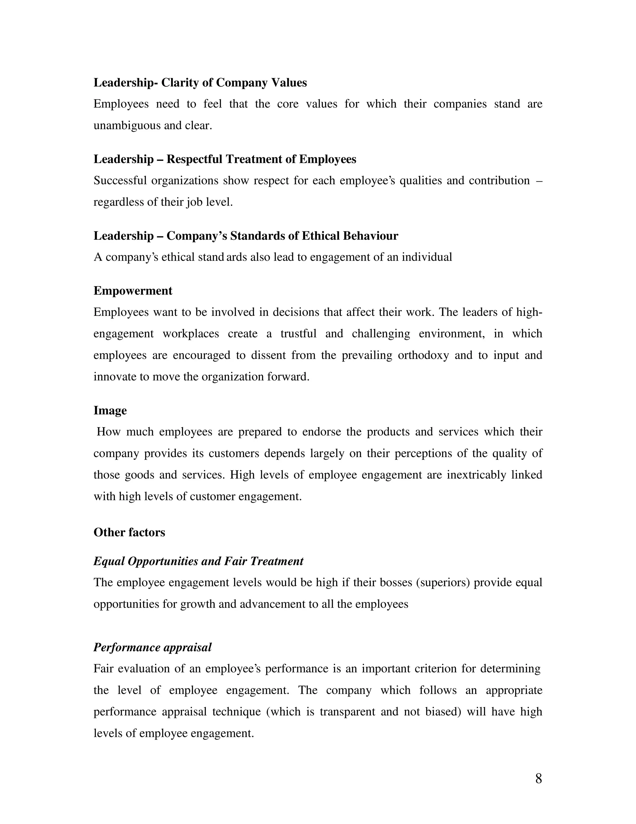 Employee Engagement Working Paper | PDF