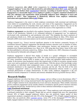 Employee engagement | DOC