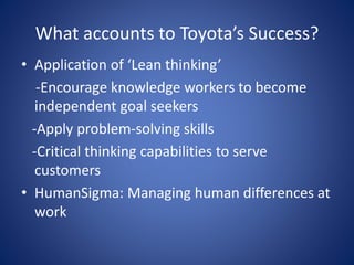Employee engagement in Toyota Motor Corporation | PPTX