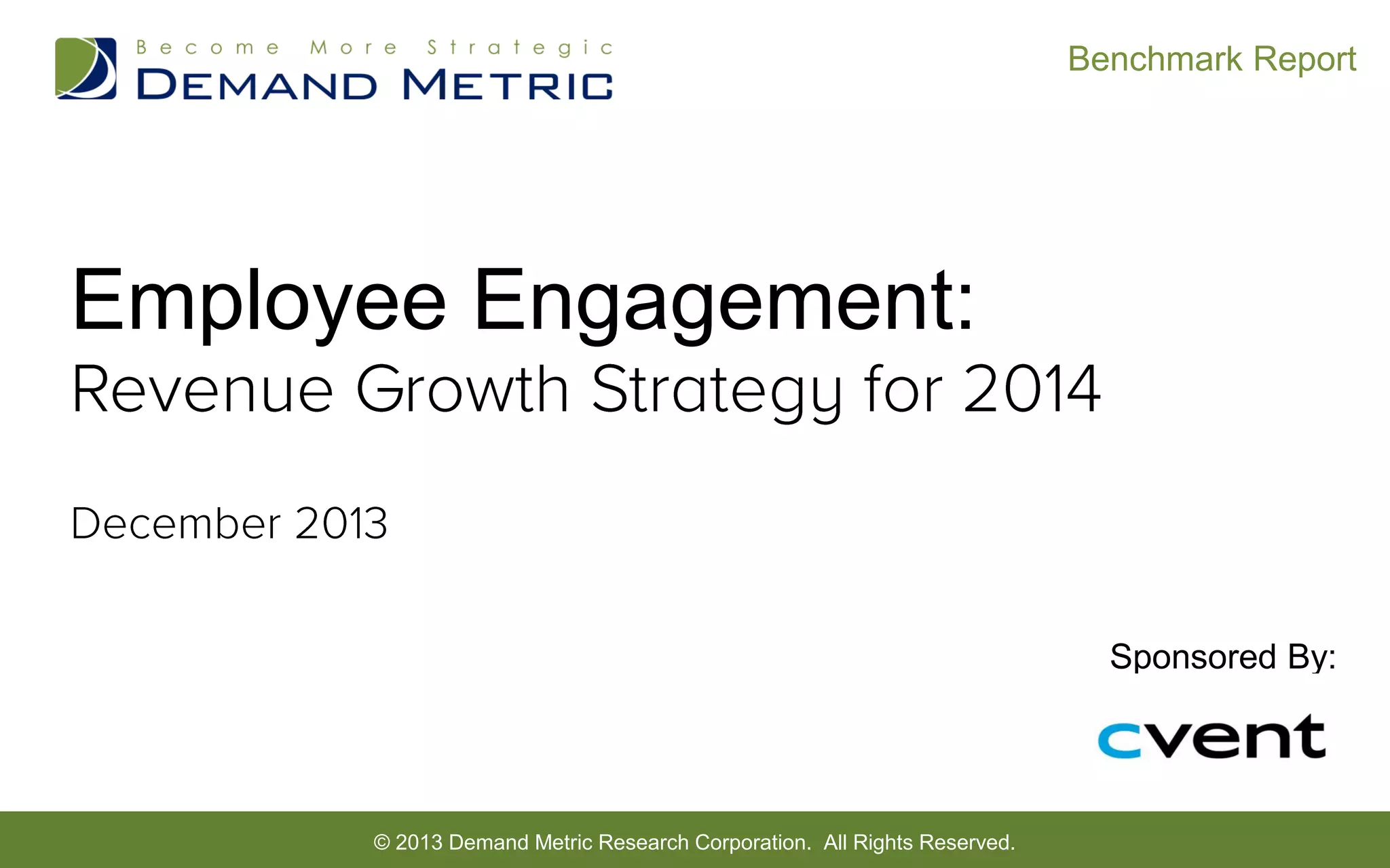 Employee Engagement Benchmark Report | PPT