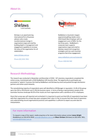 Employee Engagement Capabilities Report 2011 | PDF