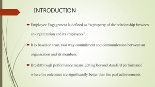 Employee engagement for a break through performance | PPTX | Human ...