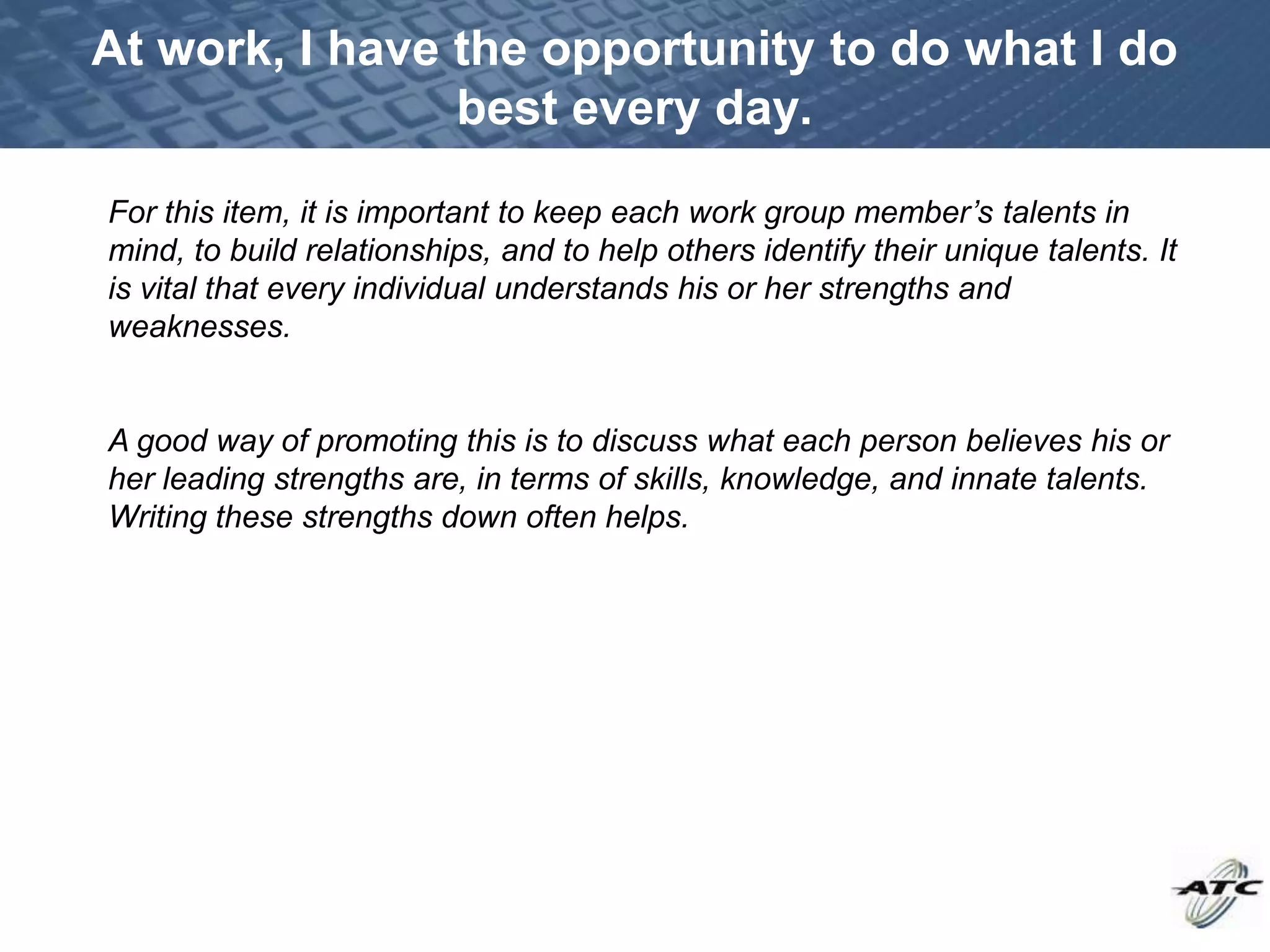 Employee engagement gallup survey questions | PPTX