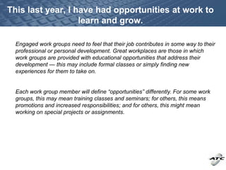 Employee engagement gallup survey questions | PPTX