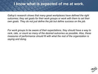 Employee engagement gallup survey questions | PPTX