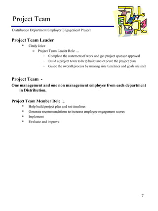 Employee engagement project statement of work | PPT
