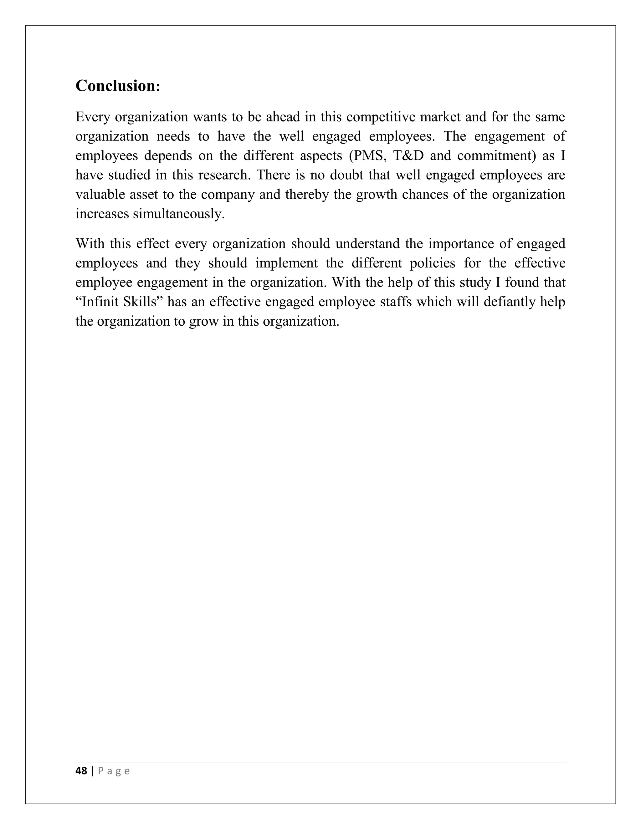 Employee engagement report | DOCX