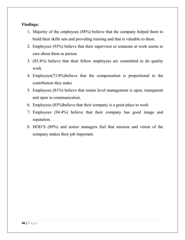 Employee engagement report | DOCX