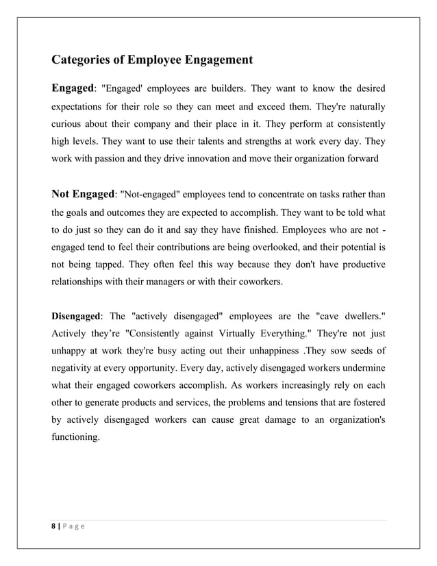 Employee engagement report | DOCX