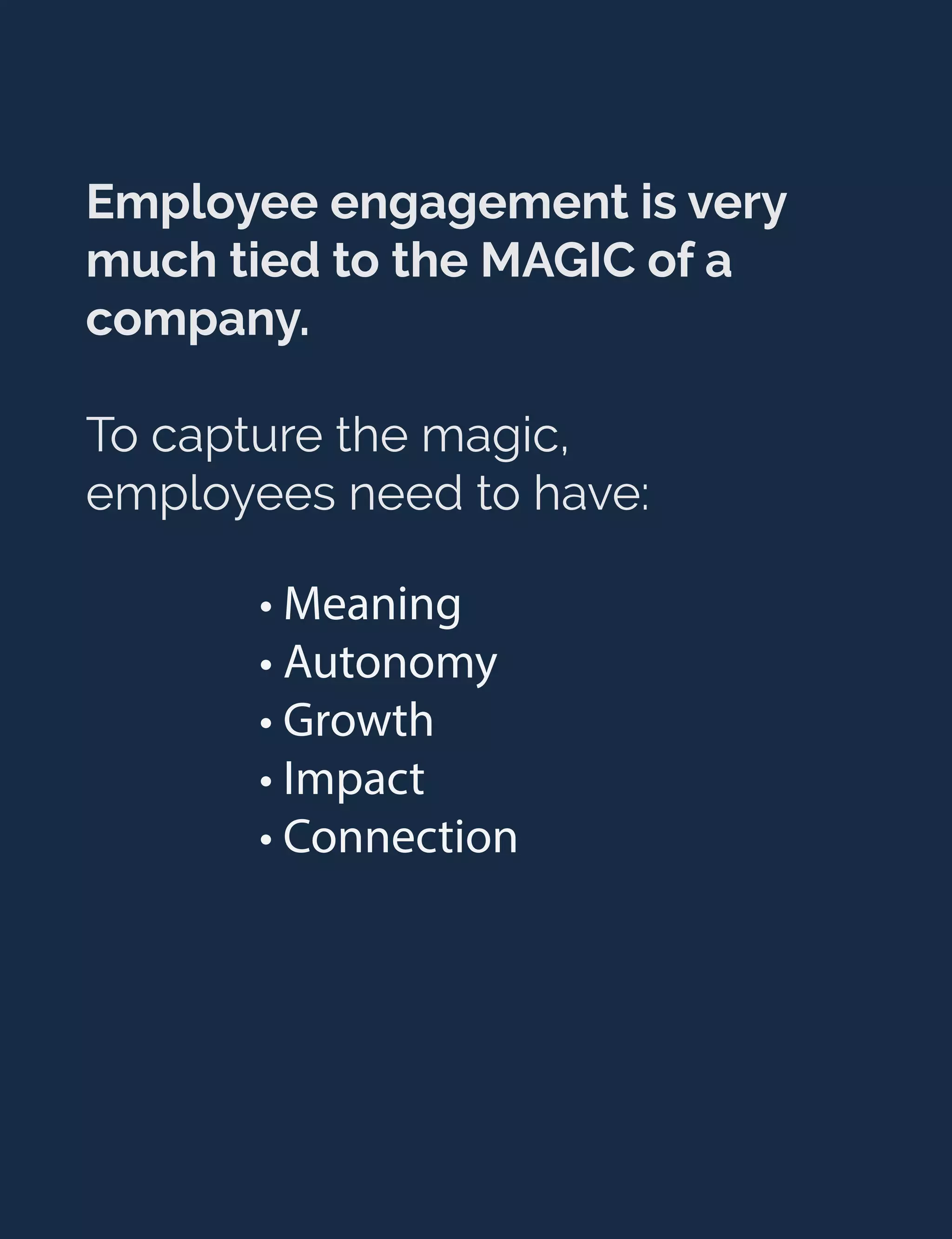 Magic of Employee Engagement | PDF