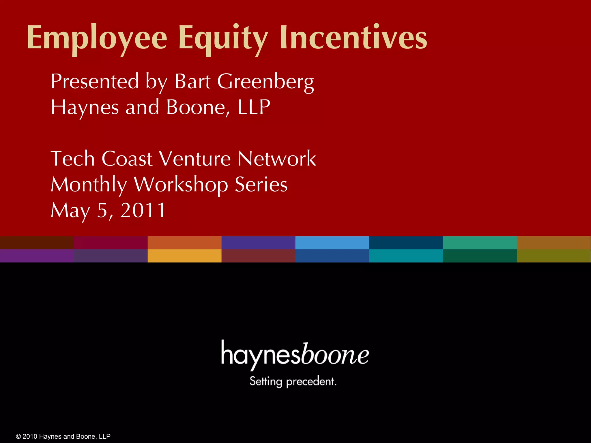 Employee equity incentives | PPT