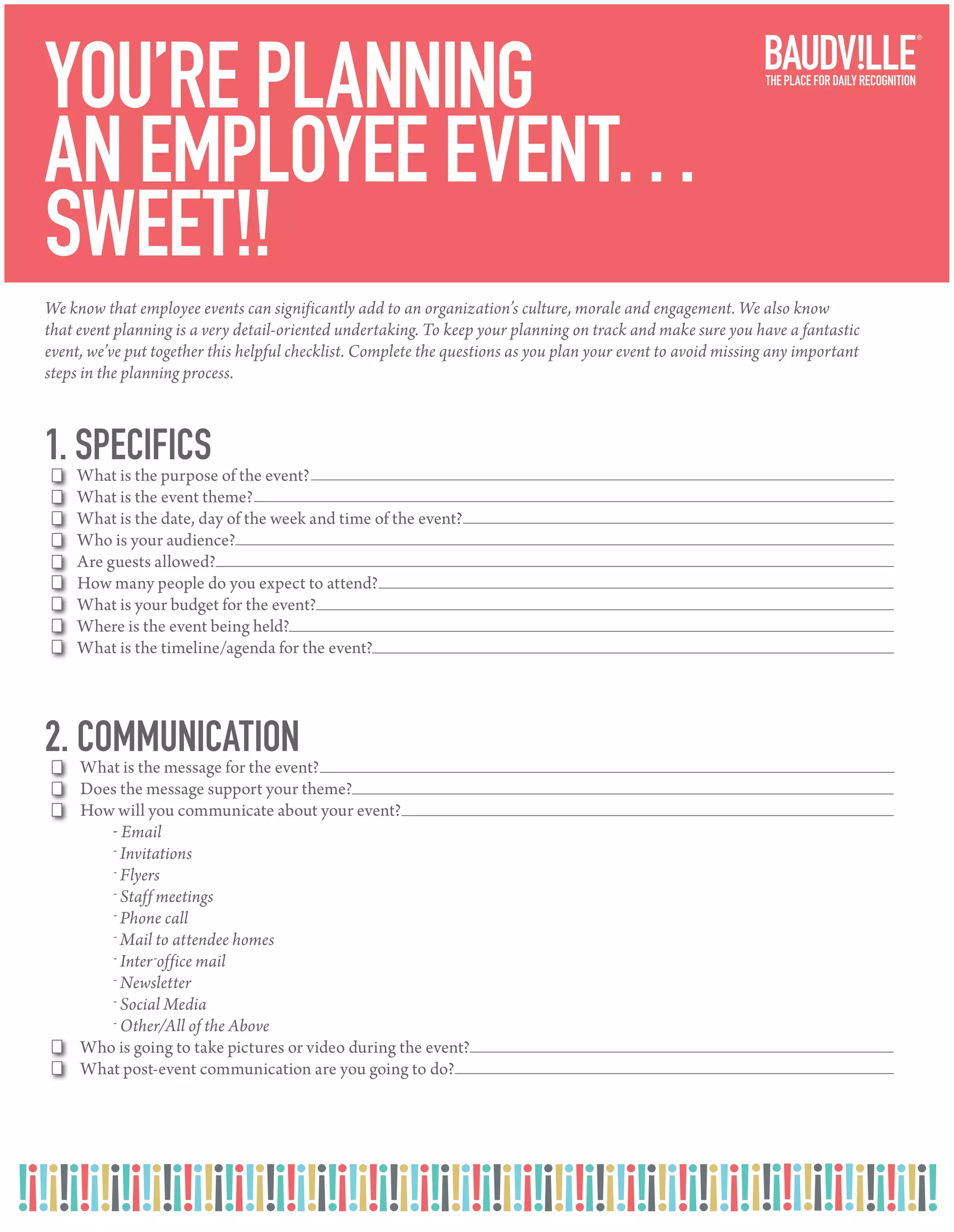 Employee event check list | PDF