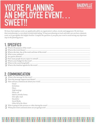 Employee event check list | PDF
