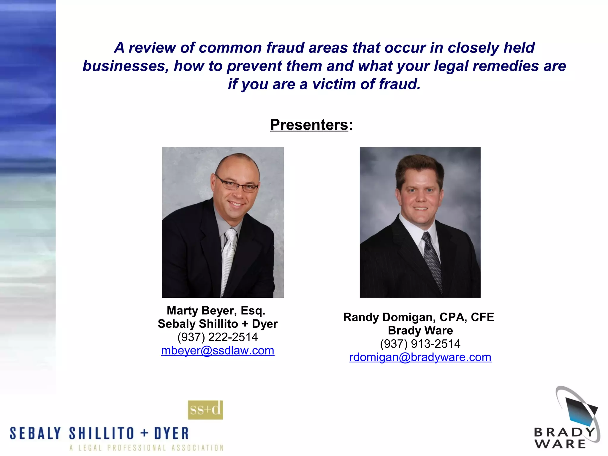 Employee Fraud Prevention and Remedies | PPT | Personal Taxes ...