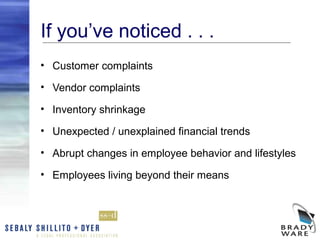 Employee Fraud Prevention and Remedies | PPT