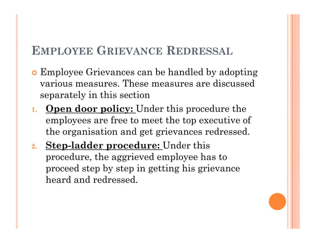 Employee grievance and redressal HRM | PDF