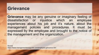 Employee Grievances | PPTX