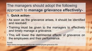 Employee Grievances | PPTX