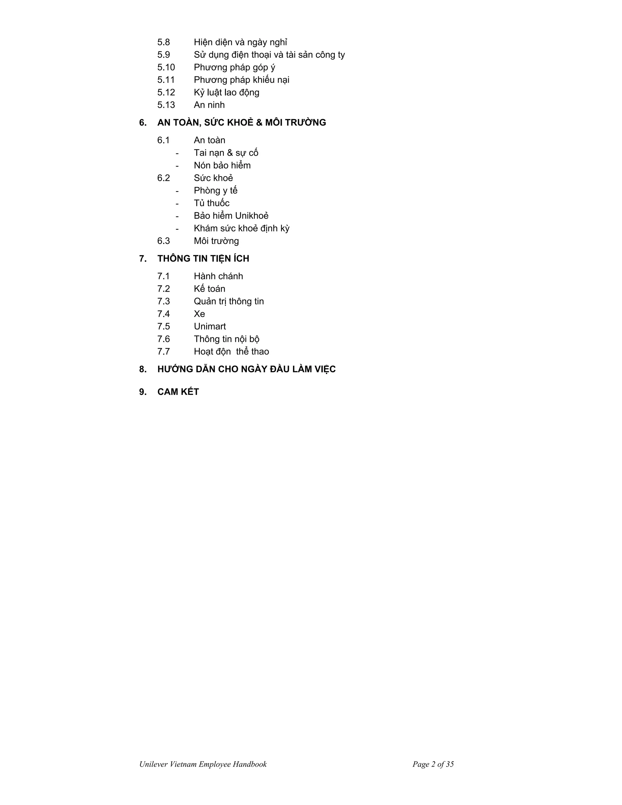 [References];[Unilever Employee handbook] | DOC