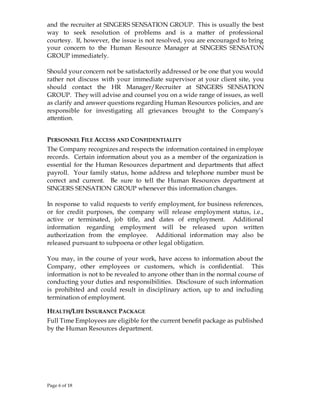 Employee handbook ssg non-profit_20142015 | PDF