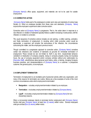 Employee handbook template 0777 | PDF