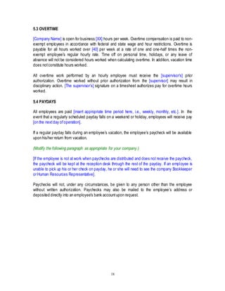 Employee handbook template 0777 | PDF