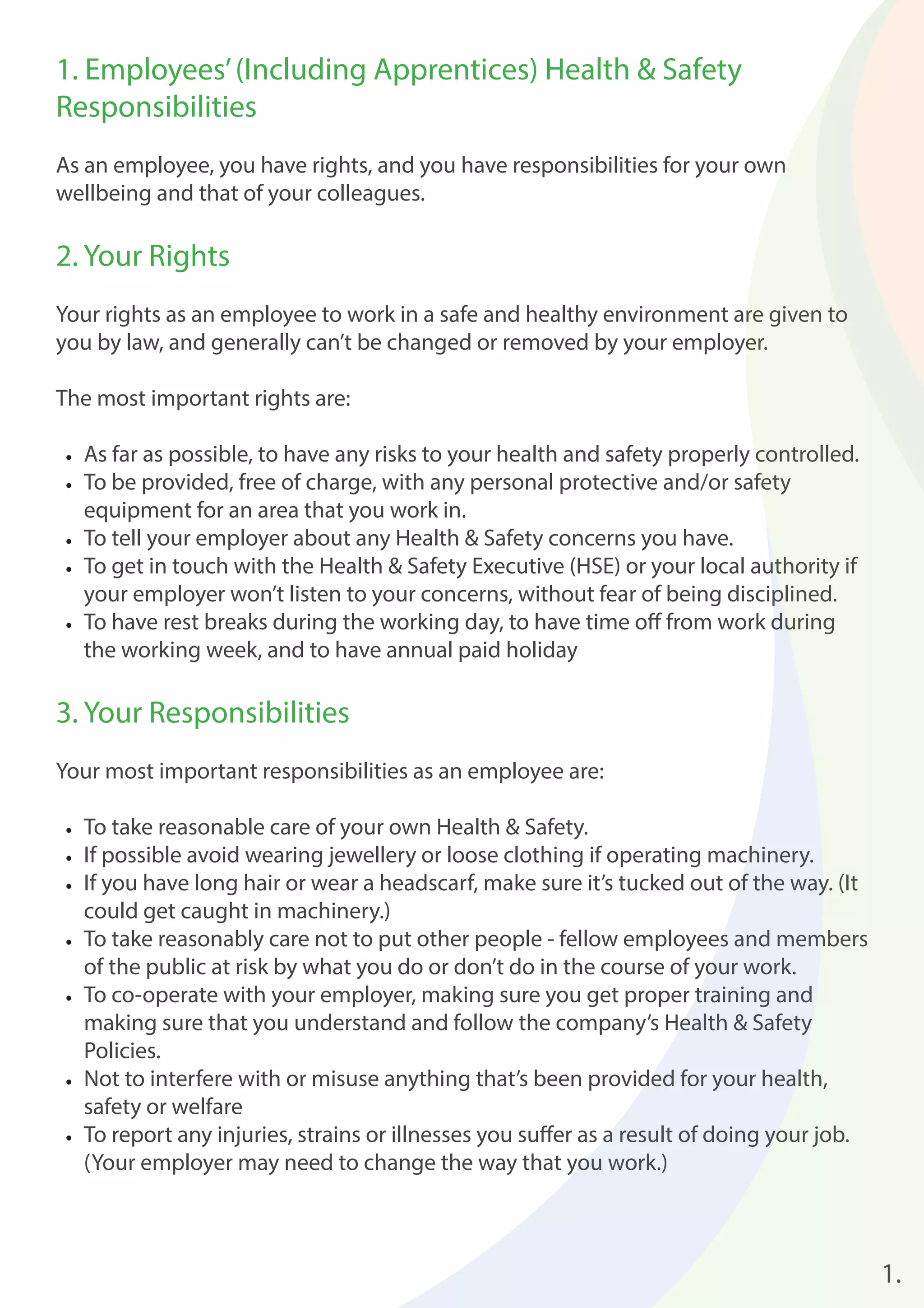 Employee Health & Safety | PDF