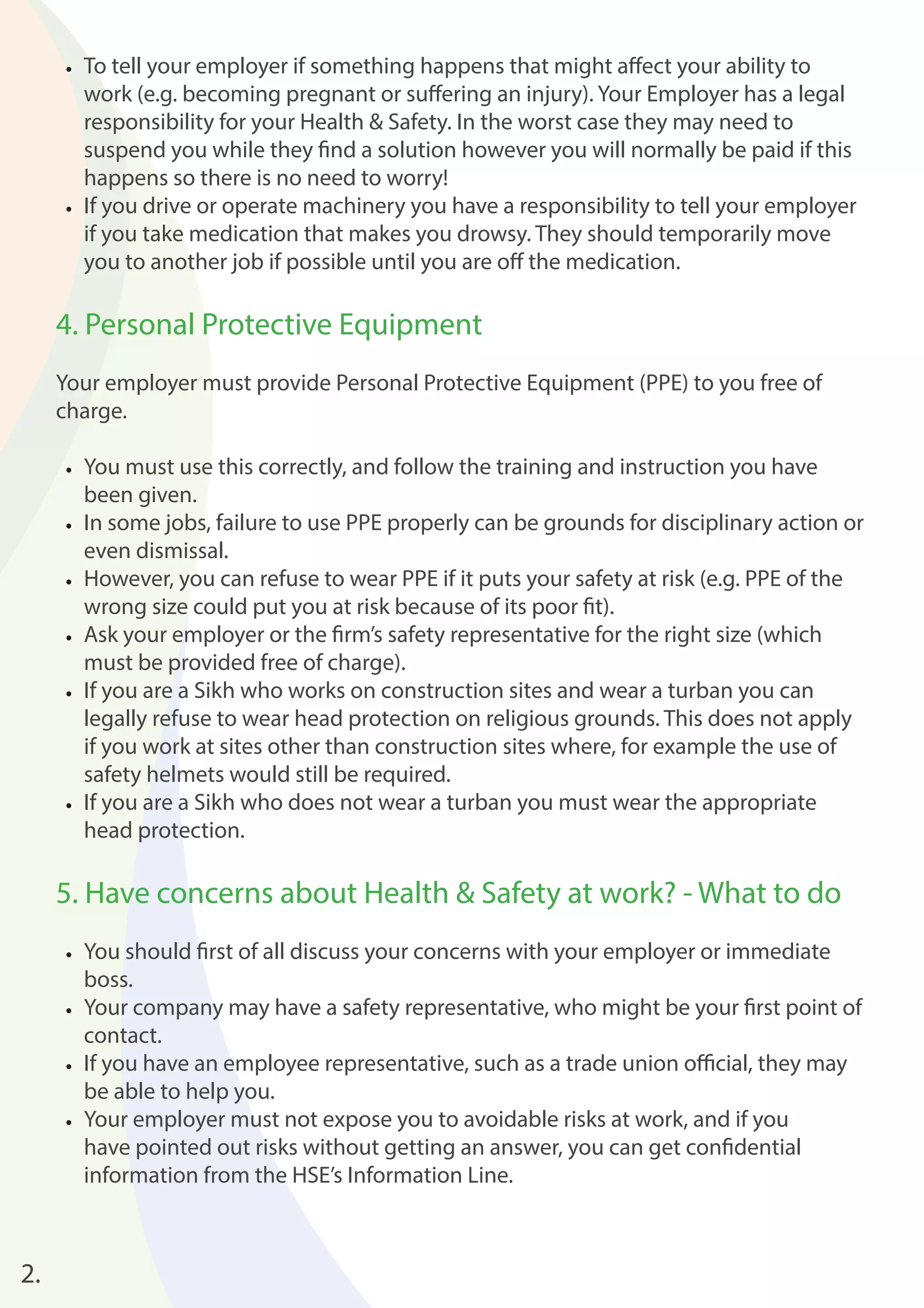 Employee Health & Safety | PDF