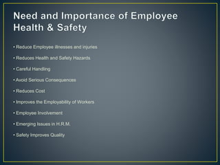 Employee Health & Safety is concerned in this slides | PPTX