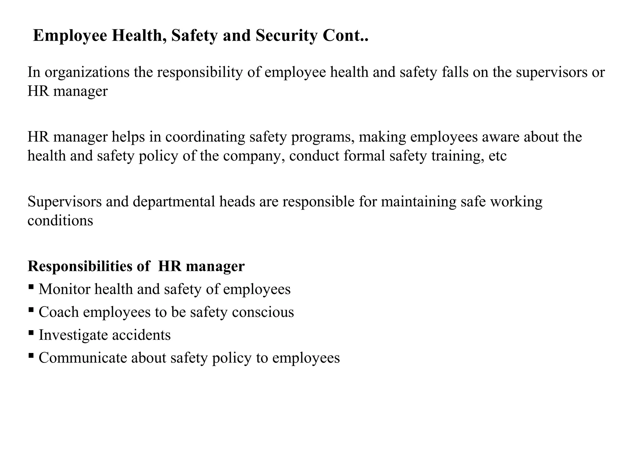 Employee health, safety and security | PPT