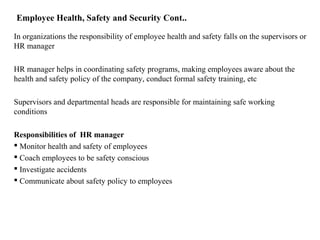 Employee health, safety and security | PPT