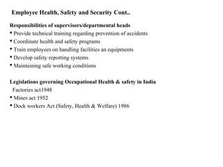 Employee health, safety and security | PPT