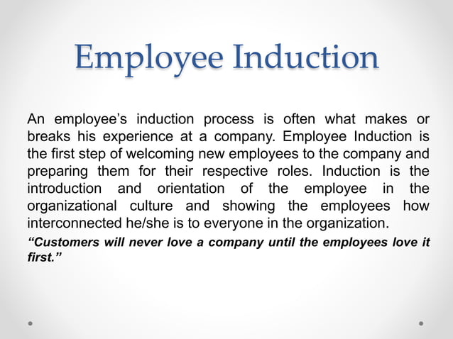 Employee Induction– 1st step of welcoming new employees! | PPTX