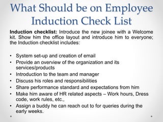 Employee Induction– 1st step of welcoming new employees! | PPTX
