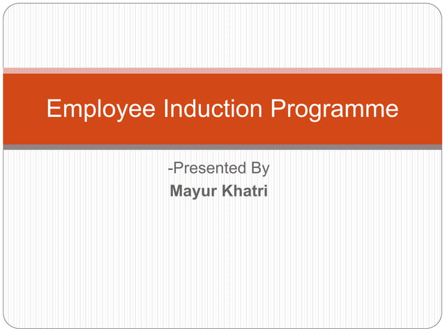 Employee induction programme | PPTX