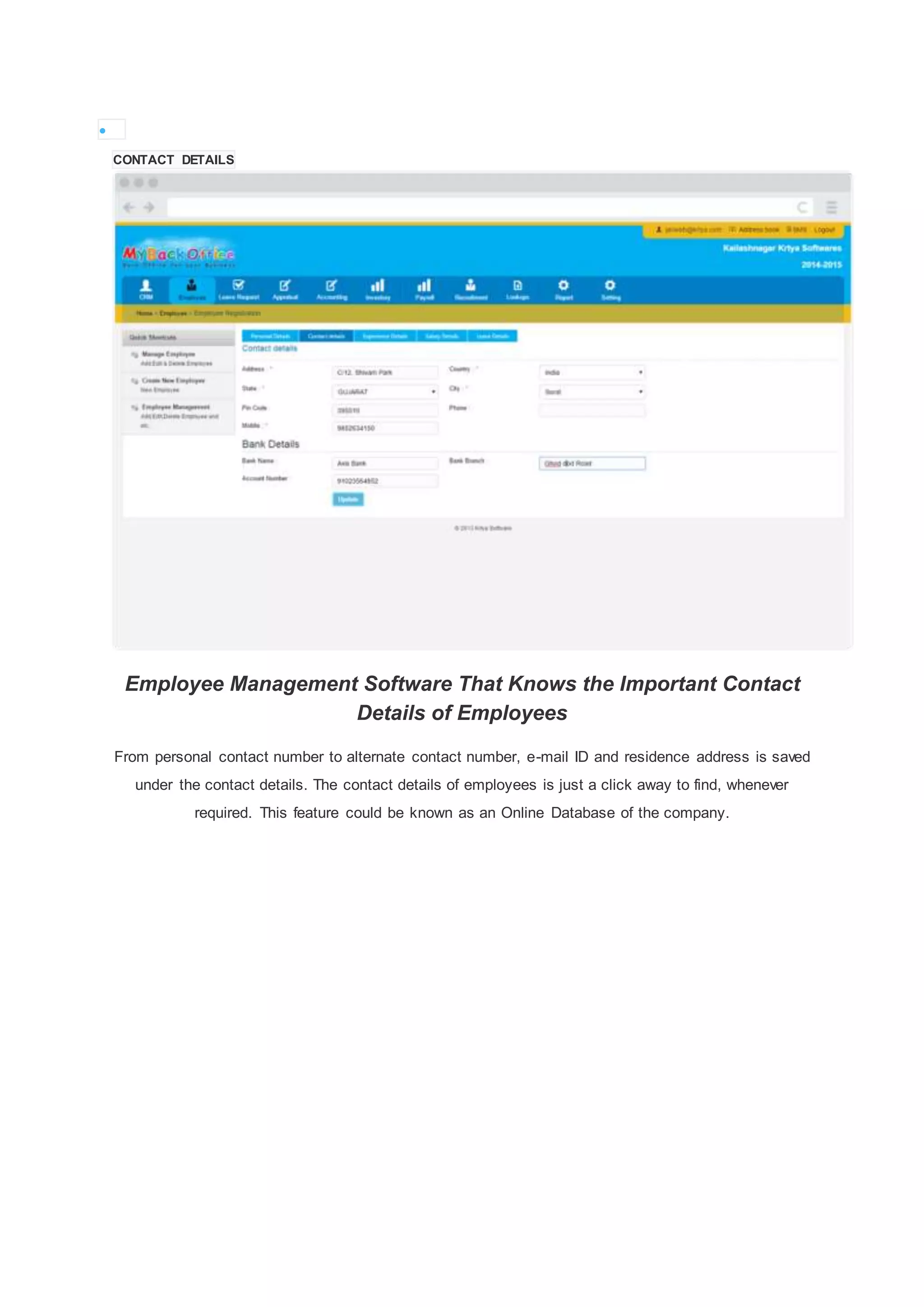 Employee information management system | DOCX | Human Resources | Business