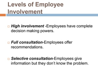 Employee involvement ppt | PPTX
